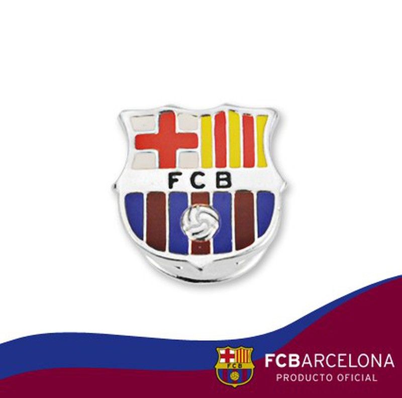 Pin FC Barcelona Plata Esmaltado 10-061 — Joyeriacanovas