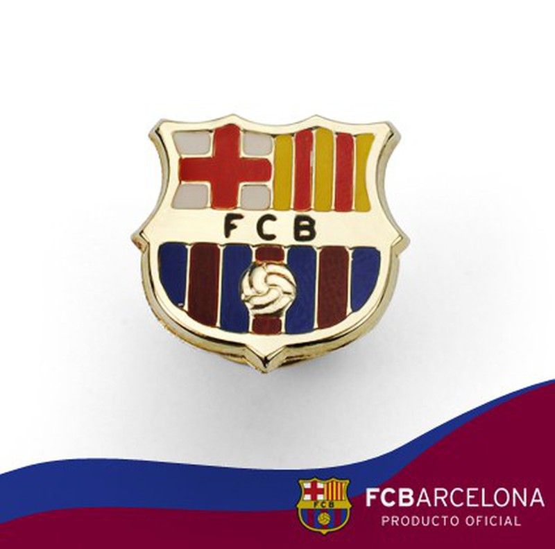 Pin Oro 18kts FC Barcelona Esmaltado 16mm 10-036 — Joyeriacanovas